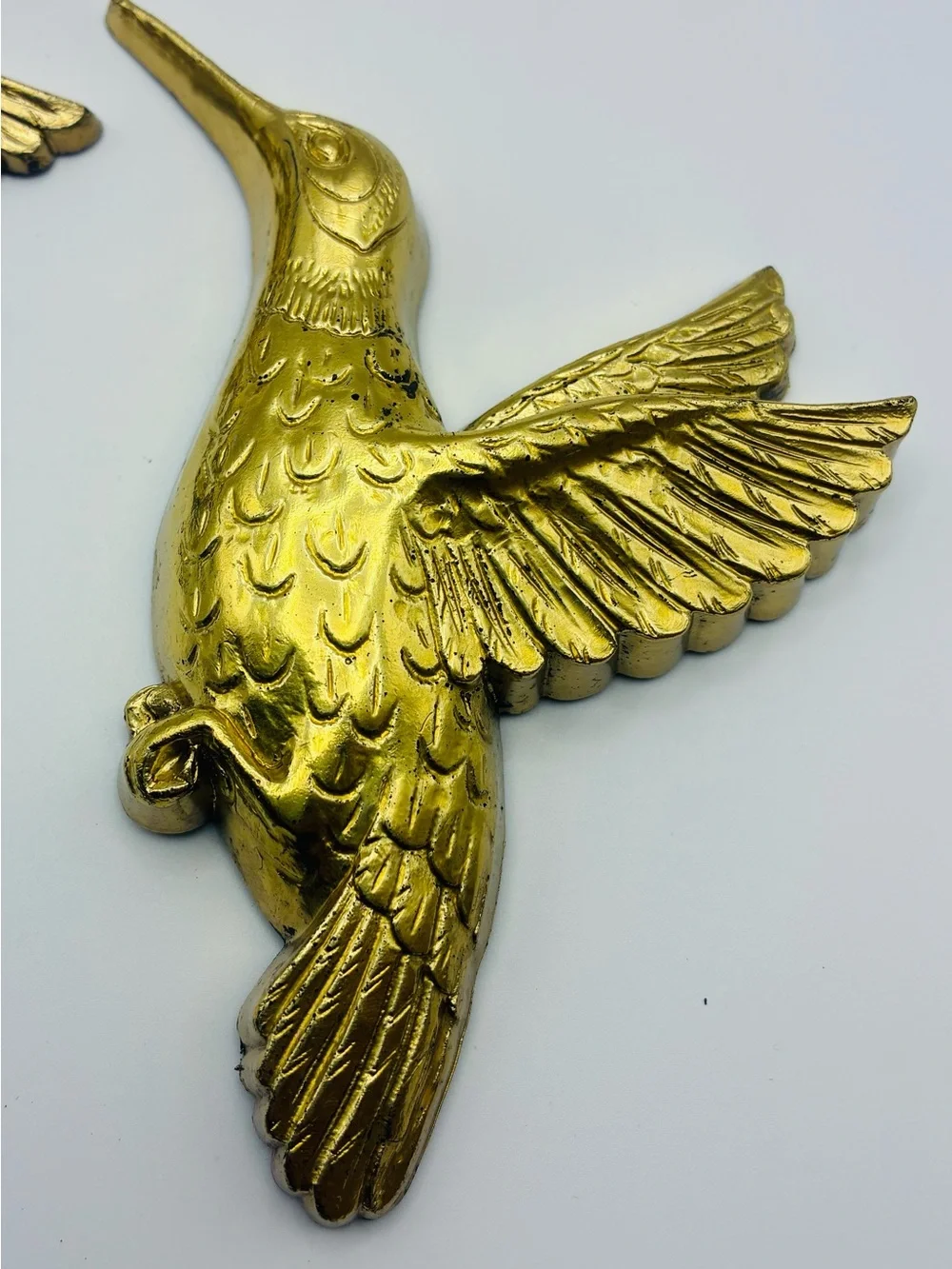 Homco | Accents | Mcm Homco Gold Hummingbirds Birds In Flight Plastic ...